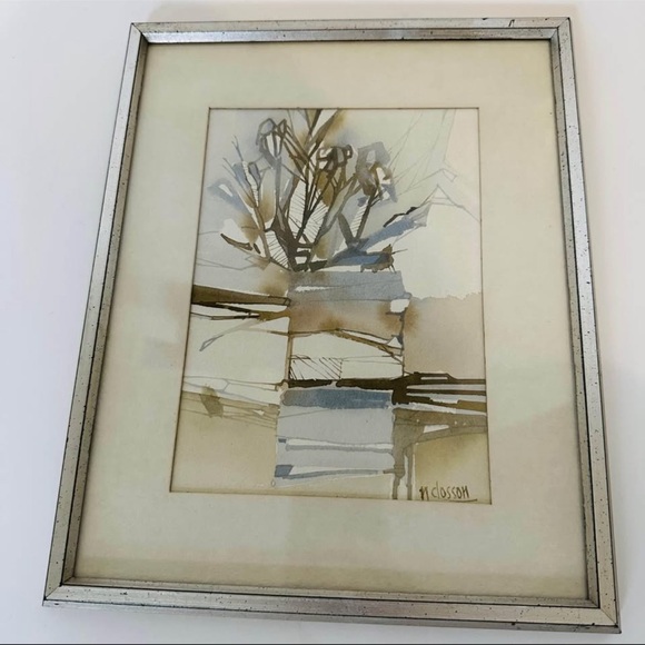 Art | Vintage Mid Century Modern Vintage Nancy Closson Signed Water ...
